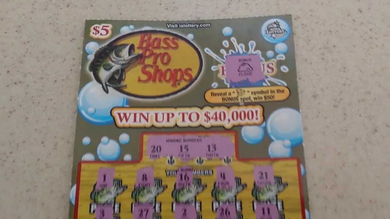"Bass Pro Shops" $5 Iowa Lottery Scratch Off!!! - YouTube