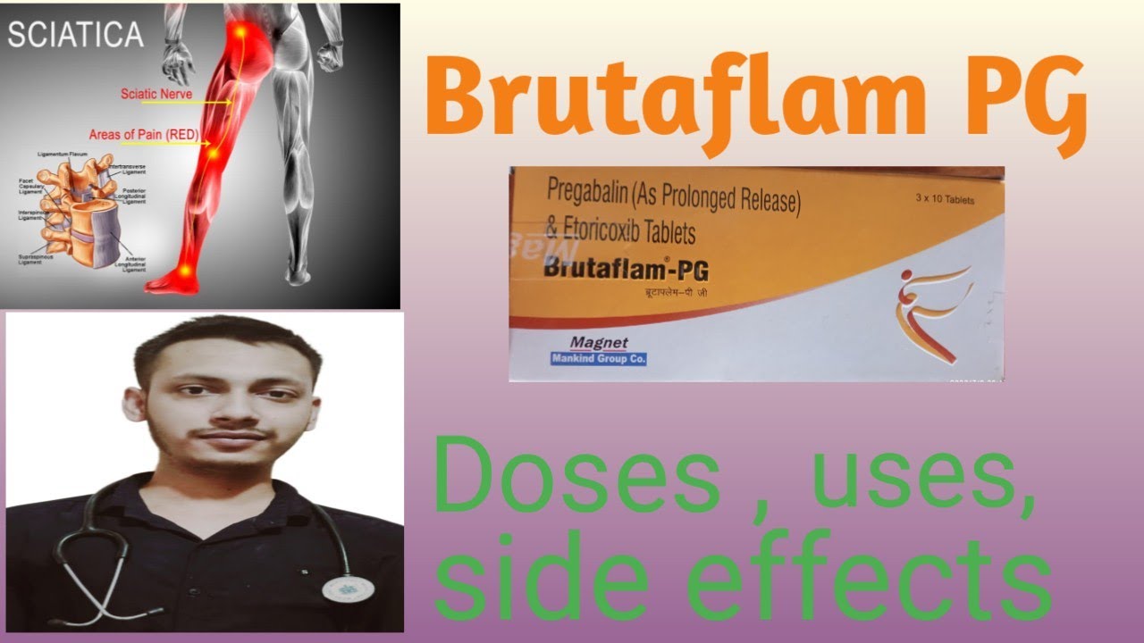 brutaflam pg tablet uses in hindi//pregabalin etoricoxib uses - YouTube