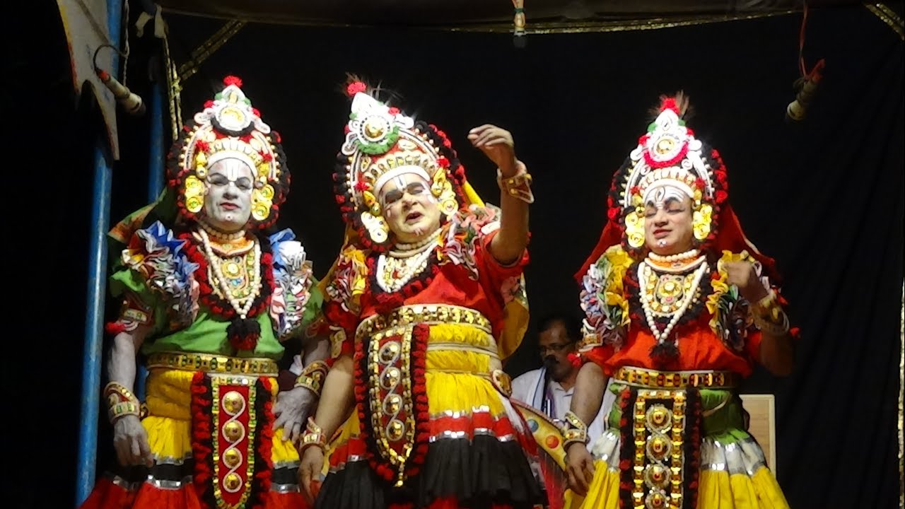 Yakshagana -- Shri Devi Mahatme - 3 - Malpe Vasudeva Samaga as Brahma ...