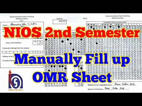 NIOS D.El.Ed, Manually Fill up OMR Sheet - YouTube