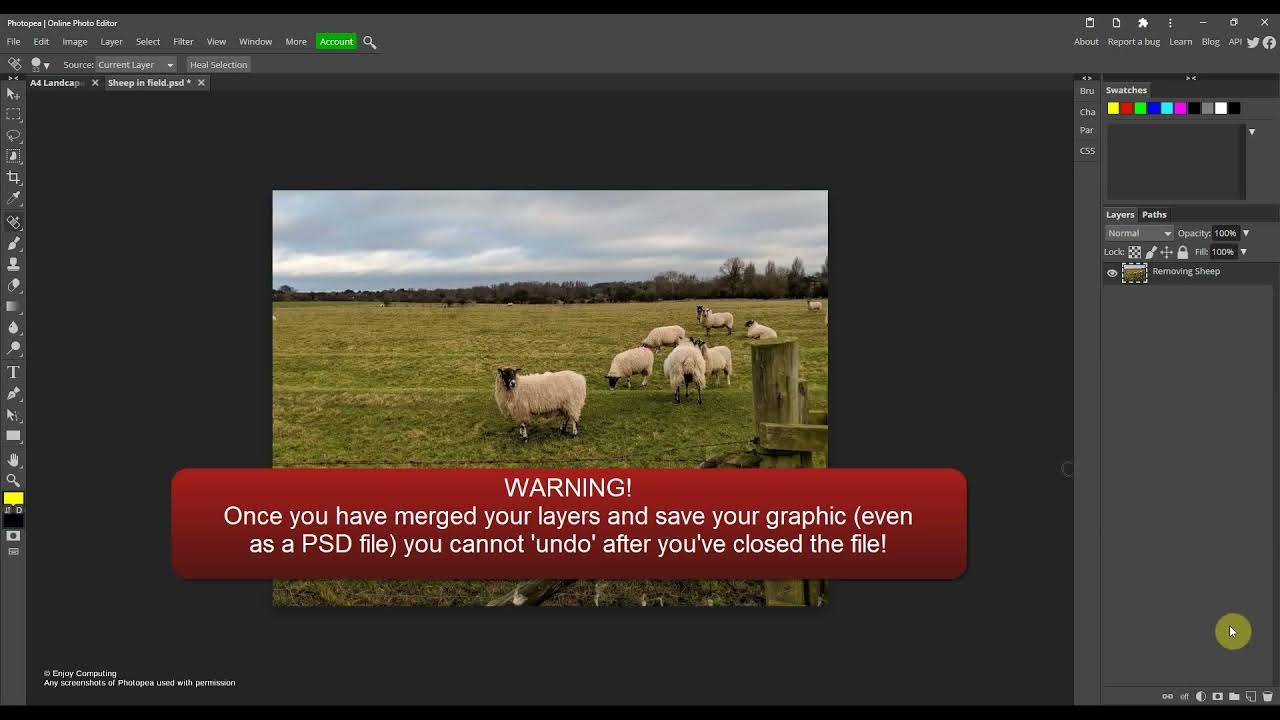 Merging Layers in Photopea - YouTube
