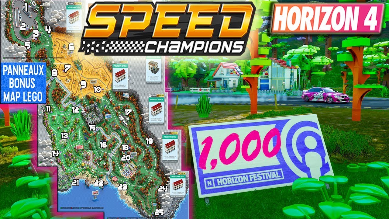 Forza Horizon 4 - L'emplacement des 25 Panneaux Bonus MAP LEGO Speed ...