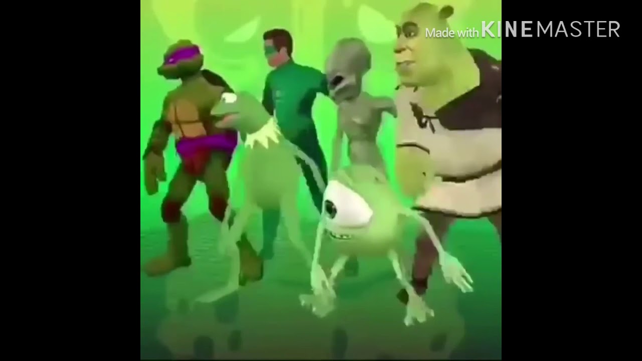 Shrek, monsters inc, green lantern, Kermit,ninja turtles and alien ...