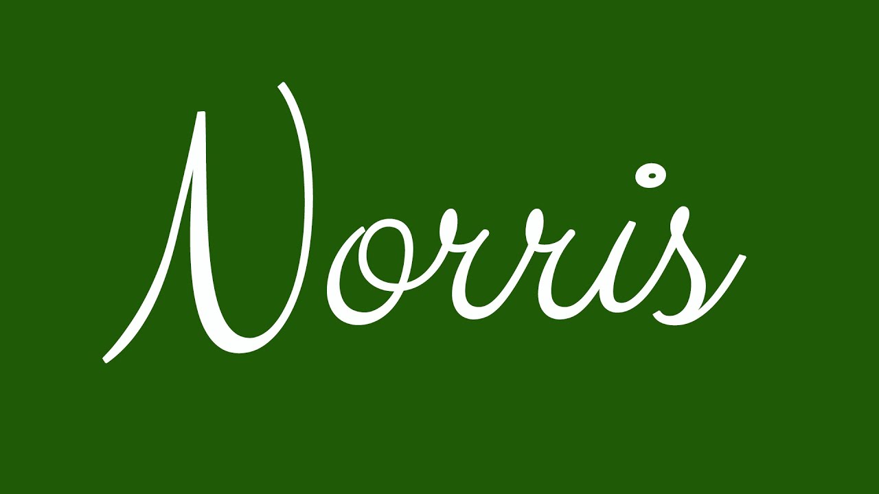 Learn how to Sign the Name Norris Stylishly in Cursive Writing - YouTube