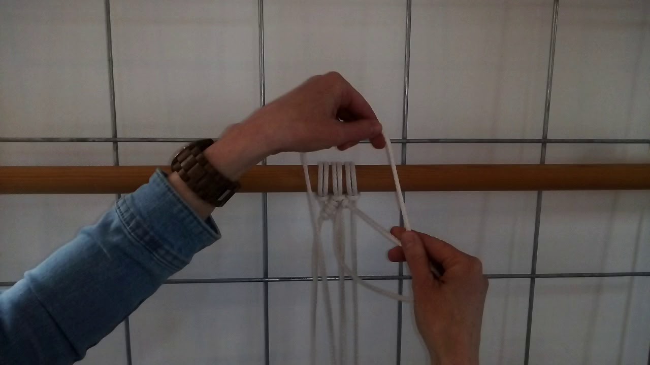 Macramé knopen - Cordonknoop ruitvorm - YouTube