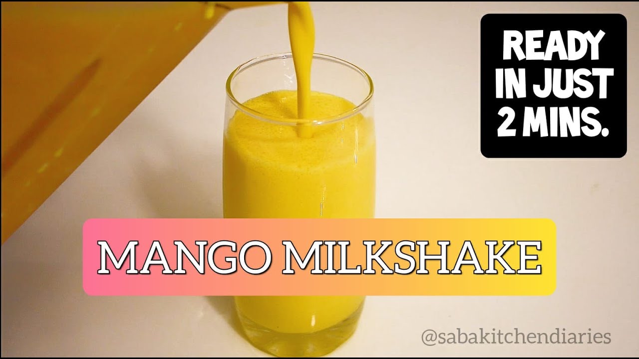 Mango Milkshake With Mango Pulp- Immunity Booster Drink- Ready in just ...