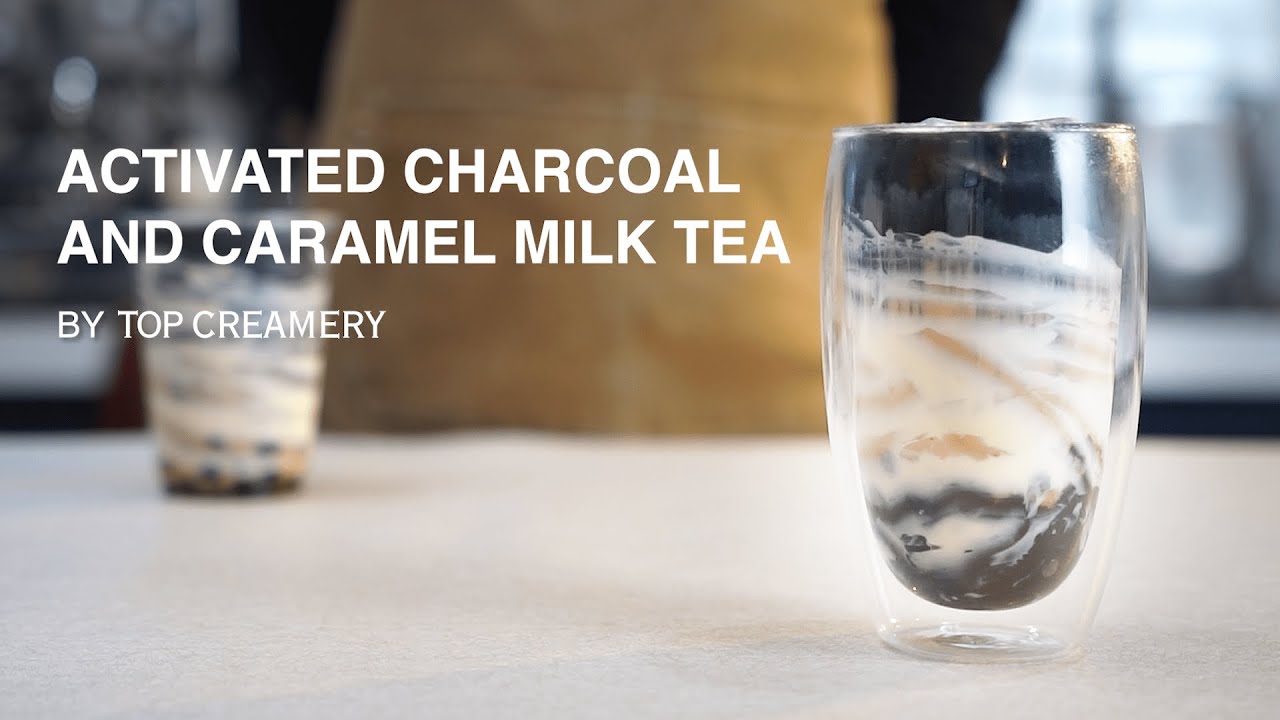 The Unique Black Sweet Milk Tea | How to make Activated Charcoal and ...