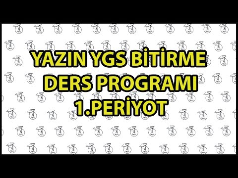 Yazın YGS Bitirme Ders Programları 1.Periyot - Giriş