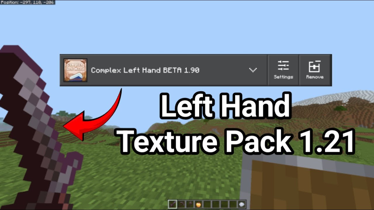 Left Hand Texture Pack For Minecraft bedrock (MCPE 1.21+) - YouTube