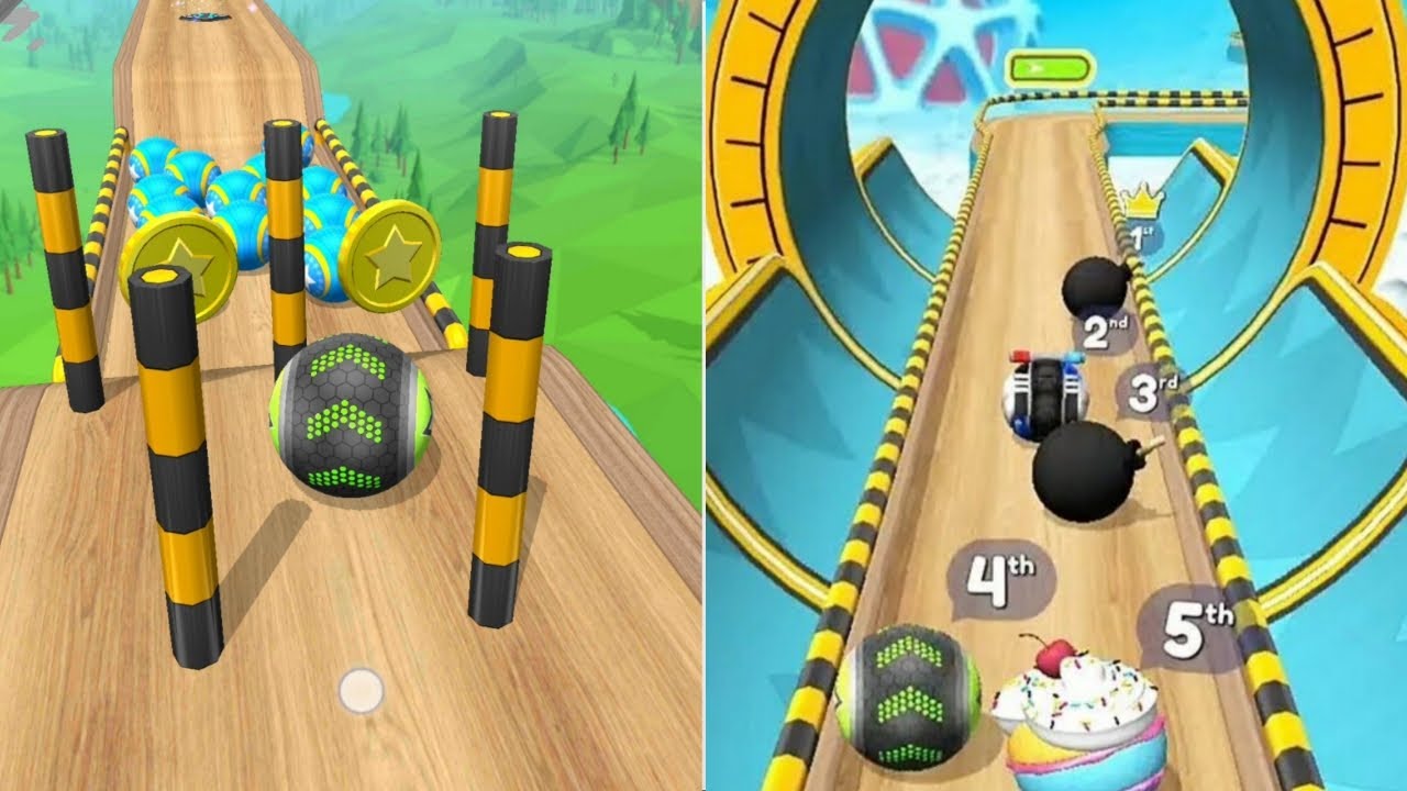 GOING BALLS vs ROLLING BALLS is a candy ball game - YouTube