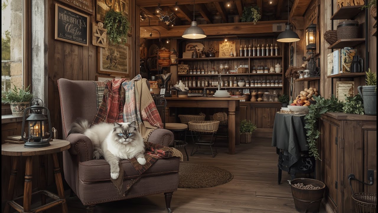 "A cup of coffee, a cat by your side—slow down, relax, and savor life ...