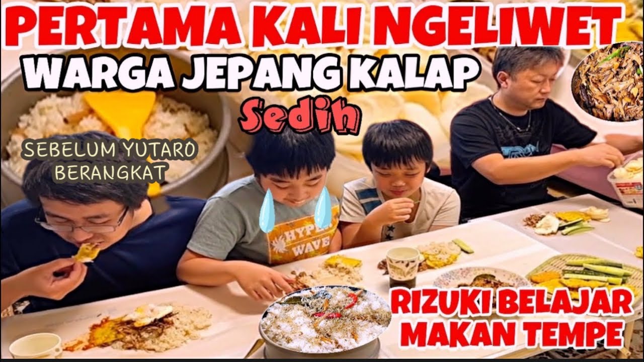 PAPI RIZUKI KALAP MAKAN NASI LIWET PERTAMA KALI🫢RIZUKI BELAJAR MAKAN ...