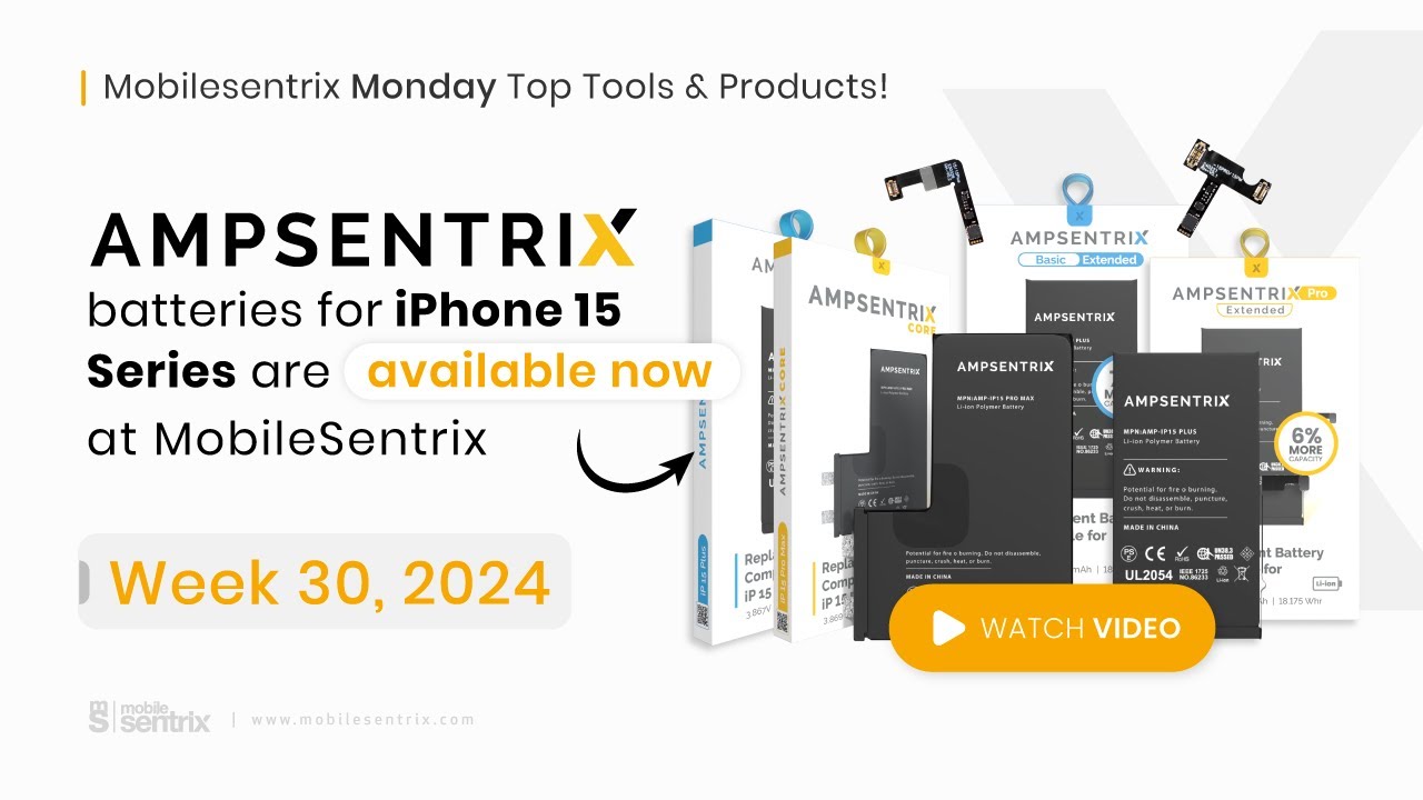 Introducing Ampsentrix Batteries for iPhone 15 Series at MobileSentrix ...