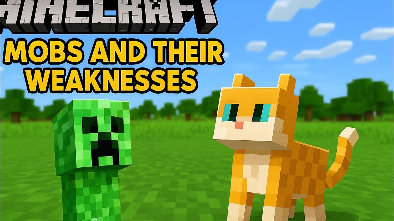 Minecraft mobs and their weaknesses - YouTube