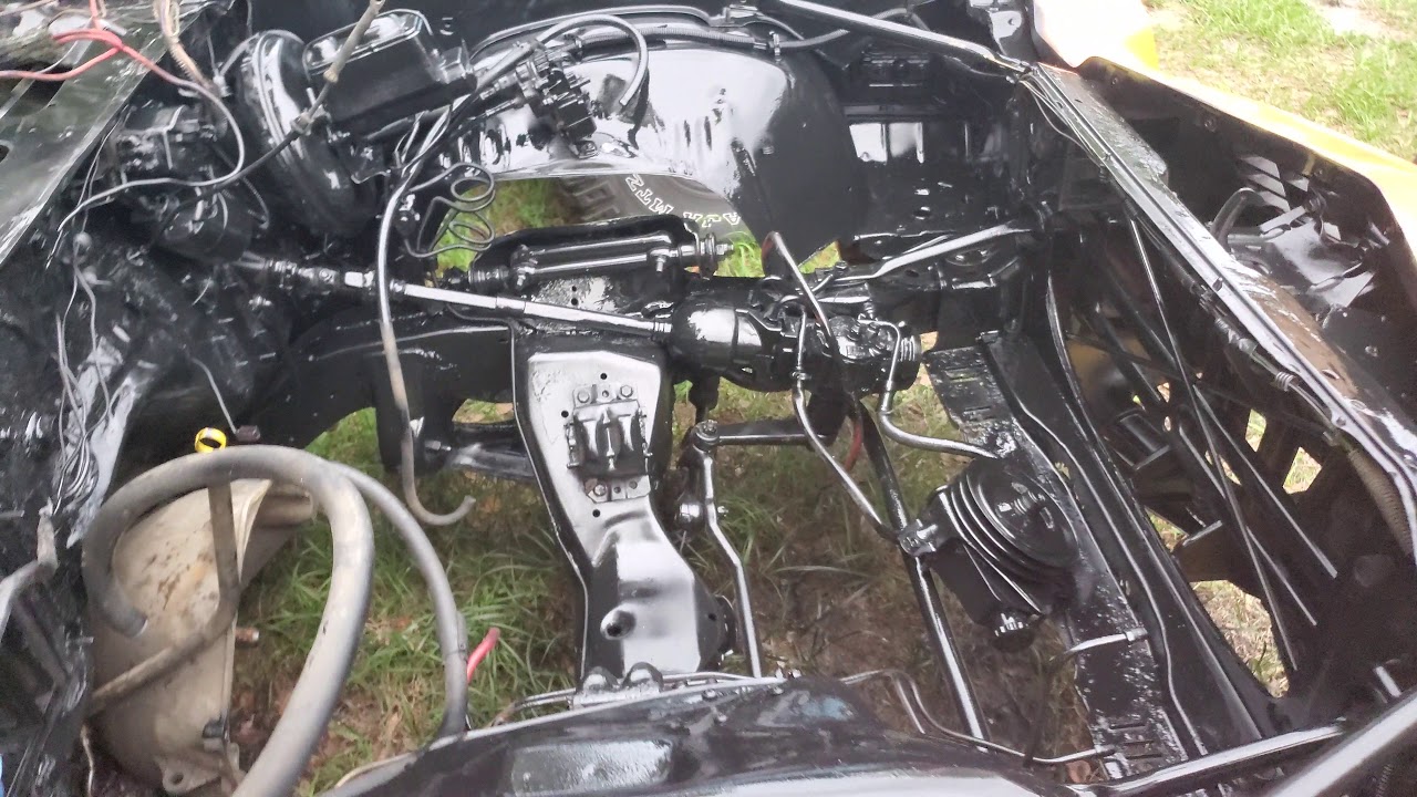 79 z28 camaro engine bay painted - YouTube