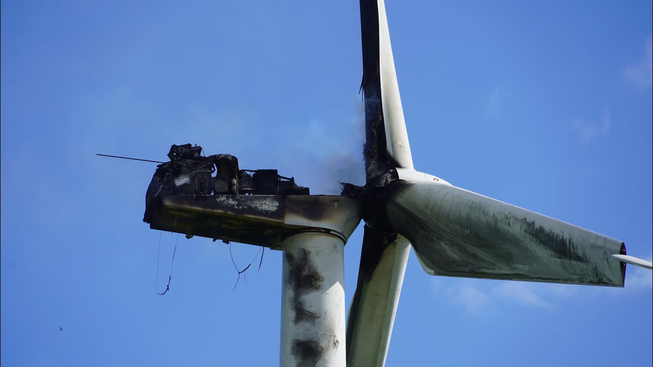 Windmill on fire - YouTube