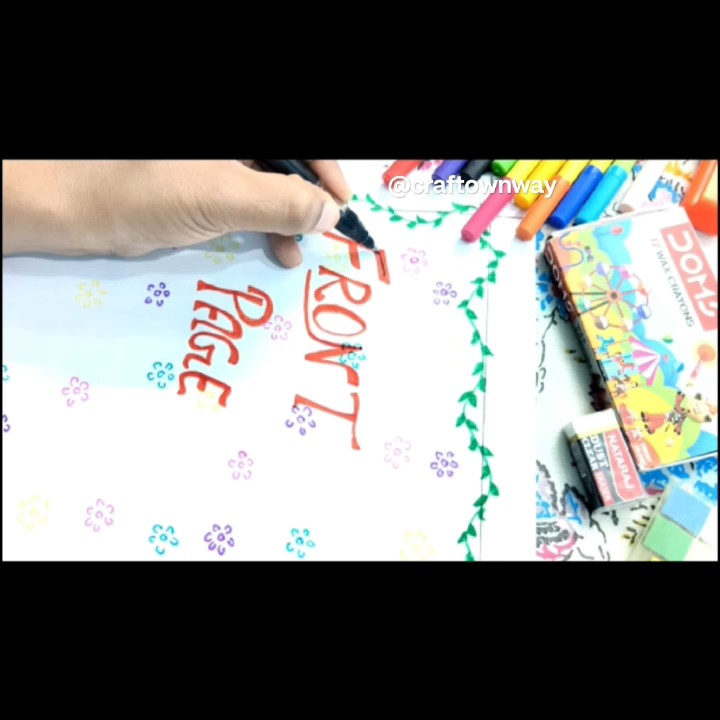 How to make beautiful front page design 🌿🌸 #art #creative #beautiful # ...