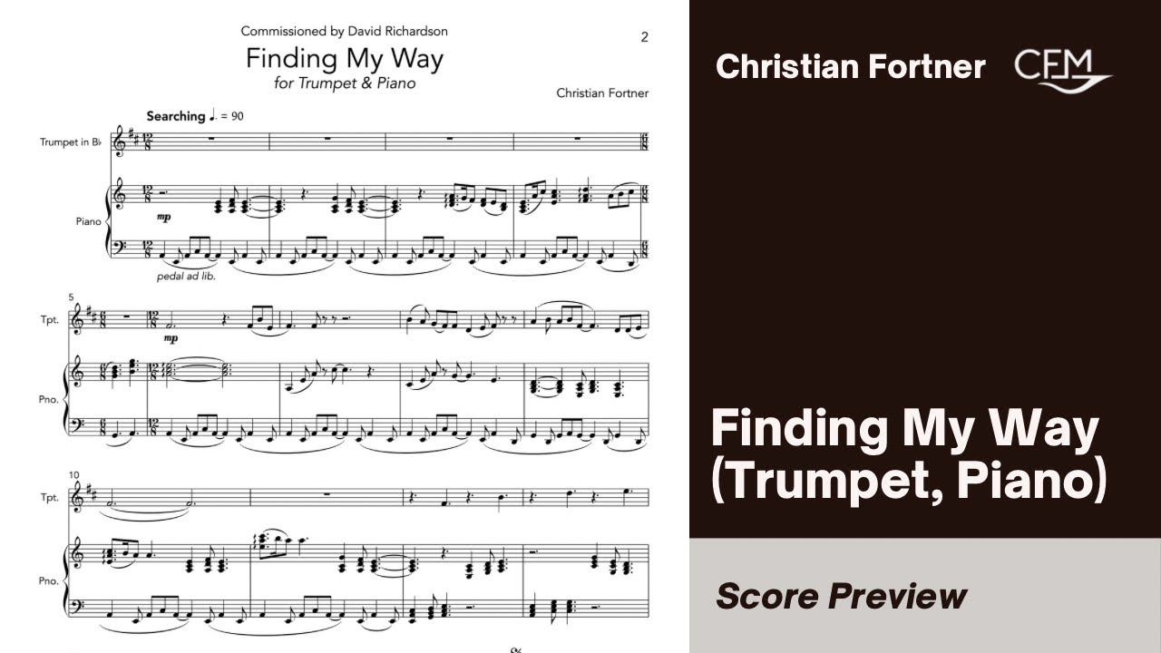 Finding My Way by Christian Fortner (Trumpet & Piano) - YouTube