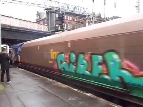 The Class 66 GBRf (cemex) No.66780 with HYA Hopper Wagons was leaves at ...