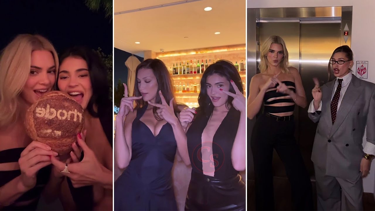Kendall & Kylie Jenner Enjoyed a Night out at Hailey Bieber's Rhode ...
