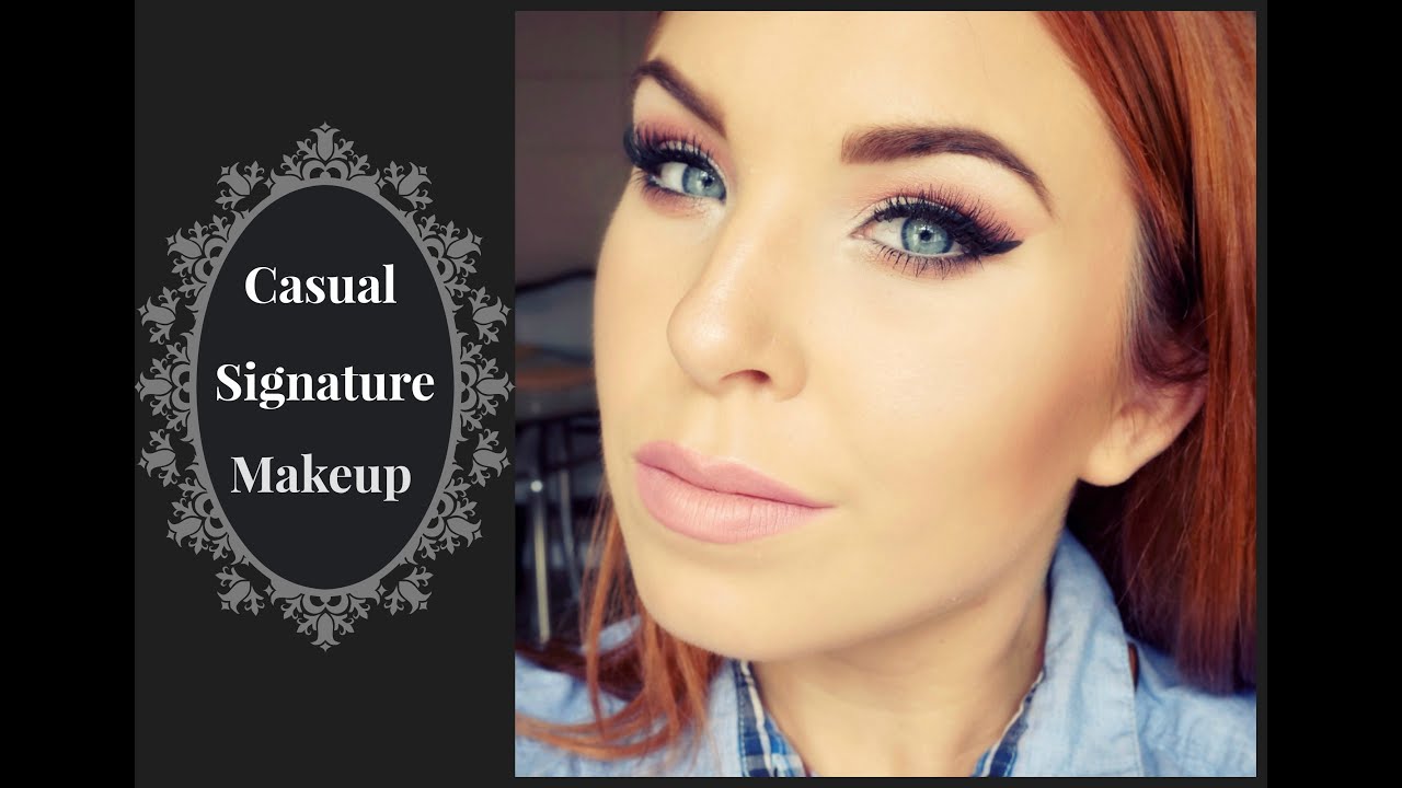 My casual signature makeup + how I fill in eyebrows - YouTube