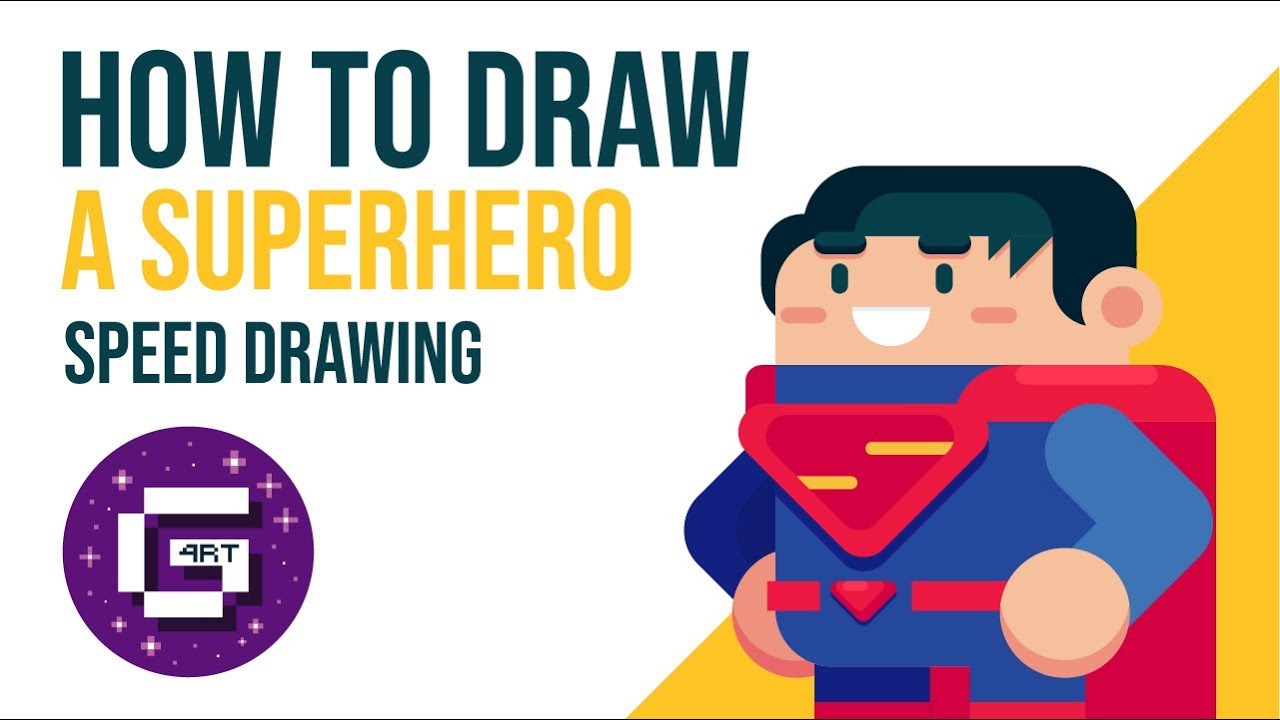 How To Draw A Cartoon Superheroe Easy vol2 | Adobe illustrator ...