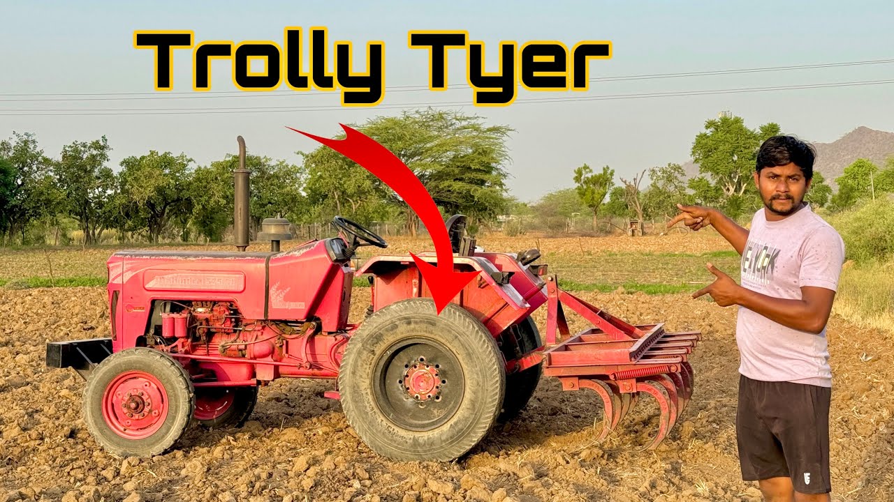 Installing Trolly Tyer In Tractor|क्या इन टायरों में ट्रेक्टर जुताई कर ...