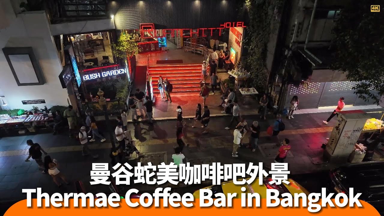 4K Thermae Cafe Bar in Bangkok 😻🚶♀ 曼谷蛇美咖啡吧外景 4K #Thermae#Thailand#蛇美咖啡吧 ...