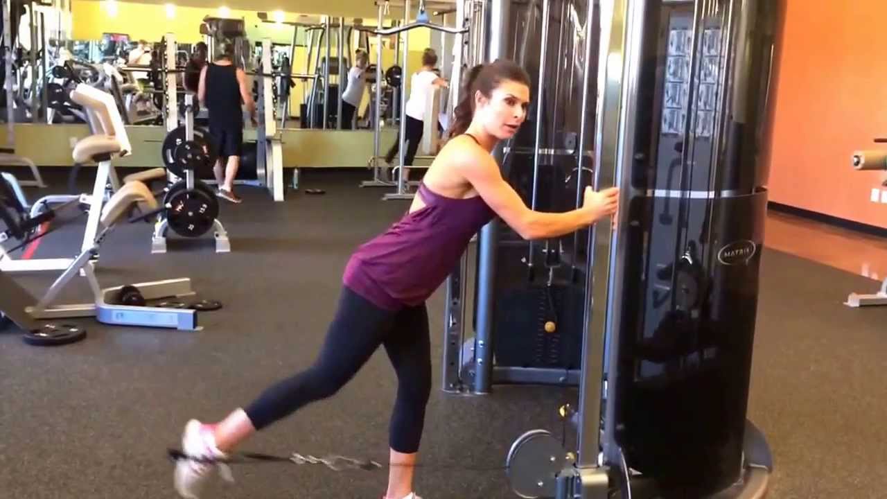 Cable kick backs - YouTube