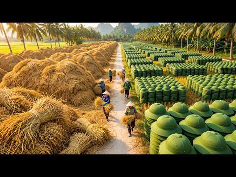 Inside the Factory: How Rice Straw Is Turned Into Traditional Vietnamese Pith Helmets