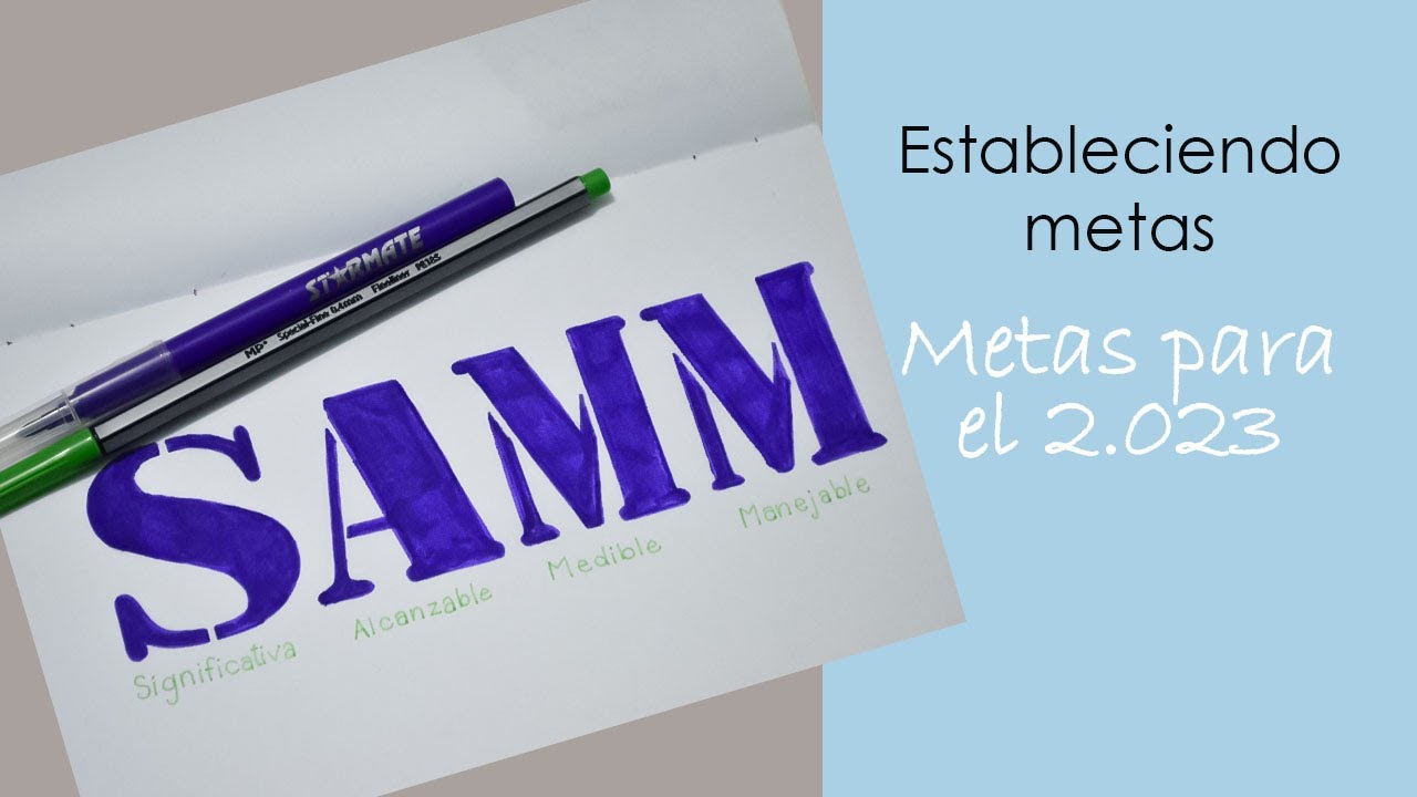 Lettering con marcadores | METAS S.A.M.M | Estableciendo metas que si ...