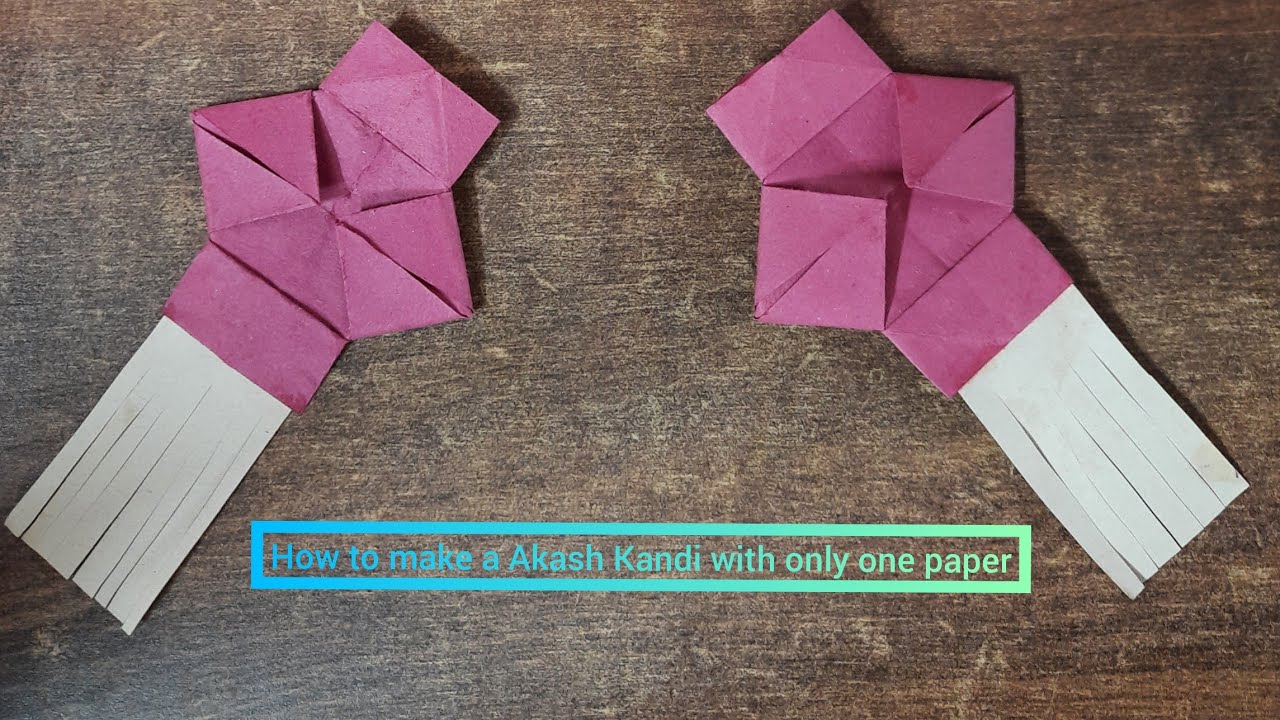 HOW TO MAKE A PAPER AKASH KANDIL WITH ONLY ONE PAPER😱😱😱😱😱😱 - YouTube