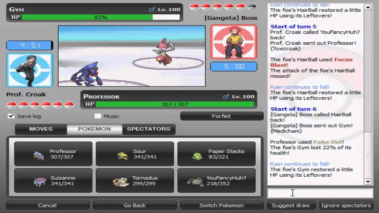 Pokemon Online Fan Battle #2: (OU) Professor Croak vs [Gangsta] Boss ...