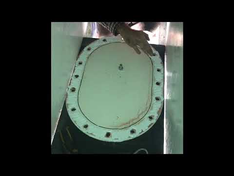 Sealing water tank access hatches - YouTube