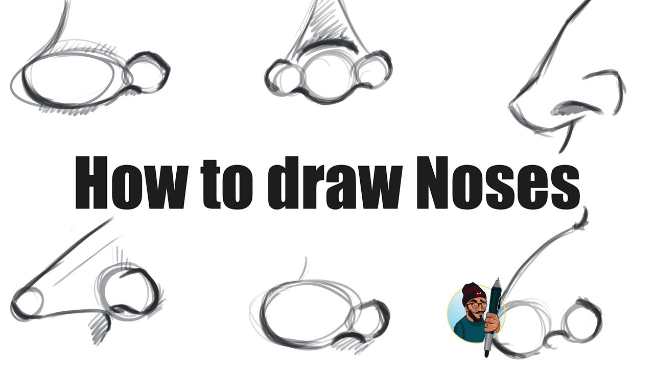 Drawing Noses - How to Draw Noses -tutorial - YouTube