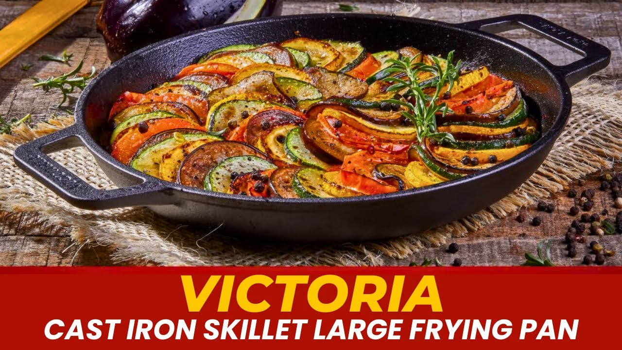 Victoria Cast Iron Skillet Large Frying Pan | Cast Iron Skillet Large ...