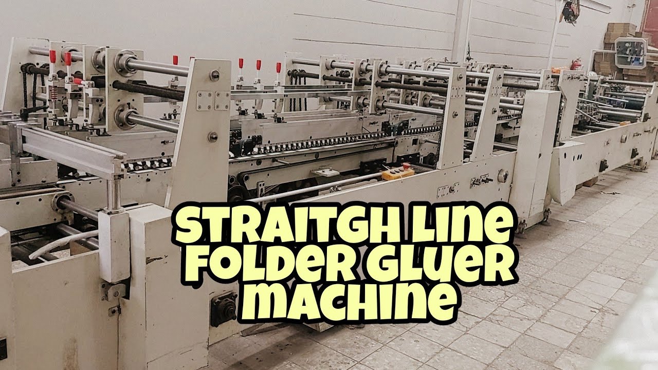 folder gluer straigth line | bobst gluing machine - YouTube