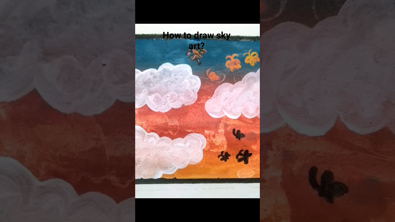 How to draw sky art? || Poster color || #art #drawing #howtodraw # ...