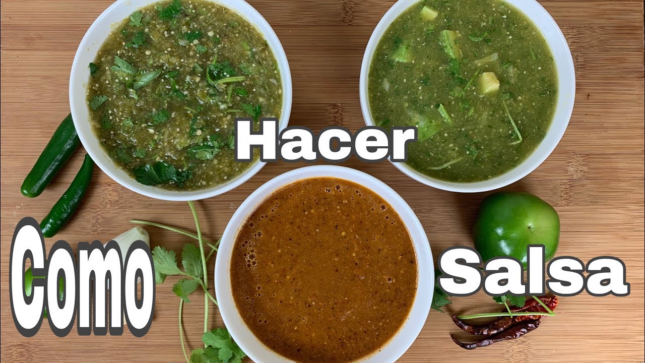 Como hacer salsa? // salsa roja // salsa verde // salsa taquera - YouTube