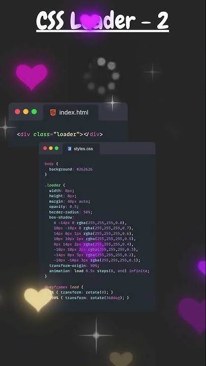 Animated Loader with HTML and Pure CSS 😍😍 - YouTube