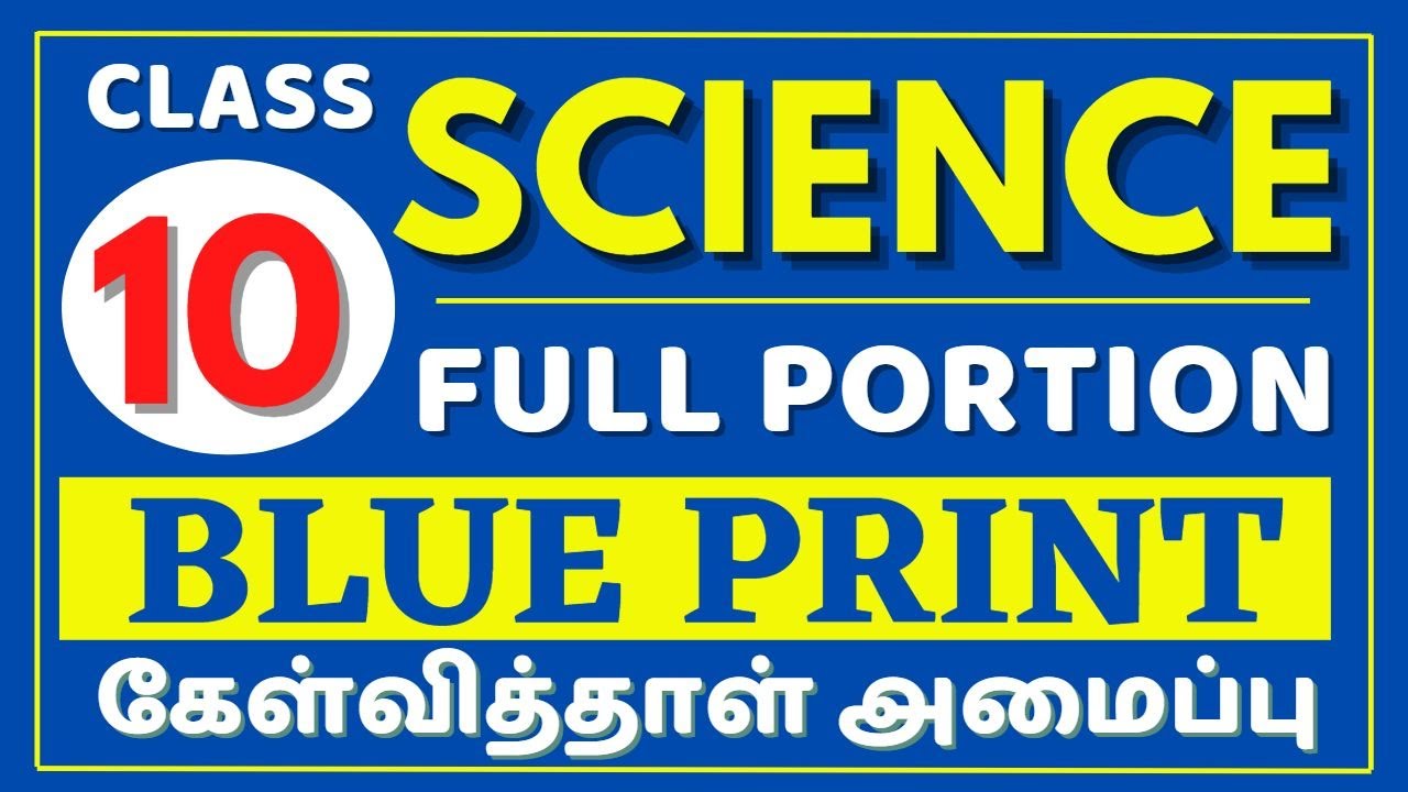 10th Science Blueprint | 10th Science Full Portion Blueprint | Half ...