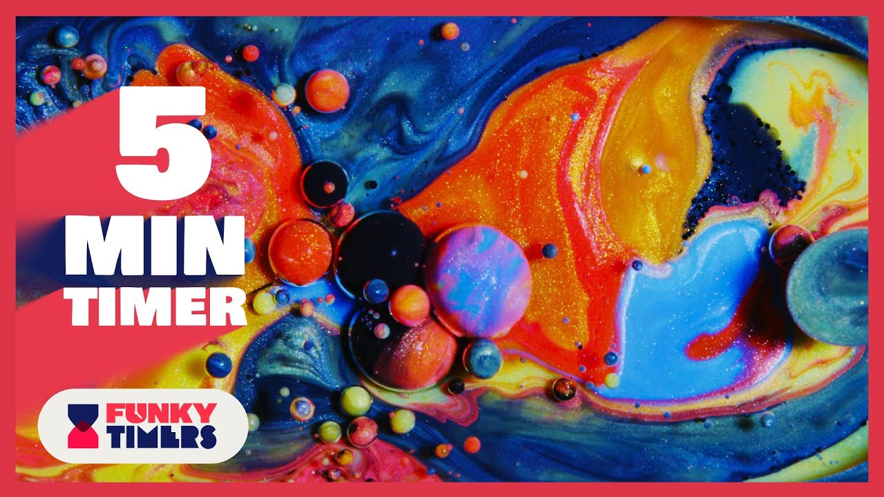 🎨 5 Minute Macro Paint Mixing Countdown Timer with Relaxing Music | 4K ...