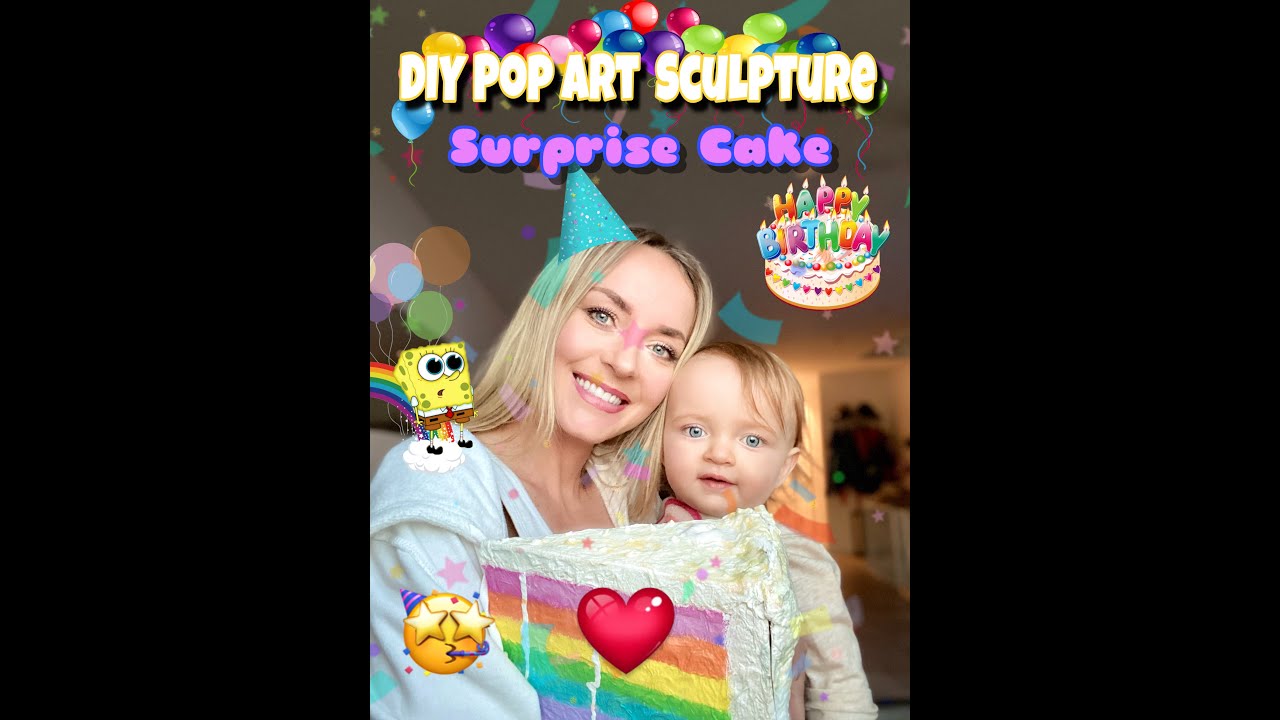 DIY Surprise Birthday Pop Art Cake - how to make a Toilet Paper paper ...
