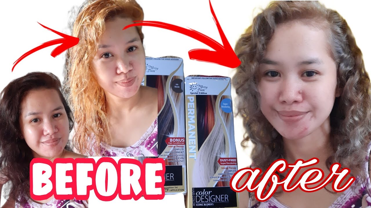 DIY bleach and Hair color | murang pangkulay ng buhok - YouTube