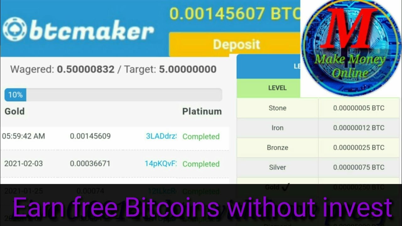 Btcmaker.io payment proof.Best Bitcoin earning site 2021.Without invest. - YouTube