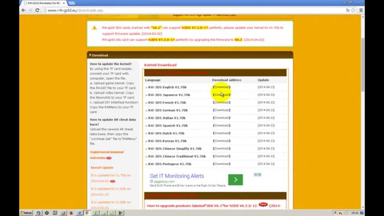 R4i GOLD Como configura - Nintendo (7.2.0) // TODAS CONSOLAS - YouTube