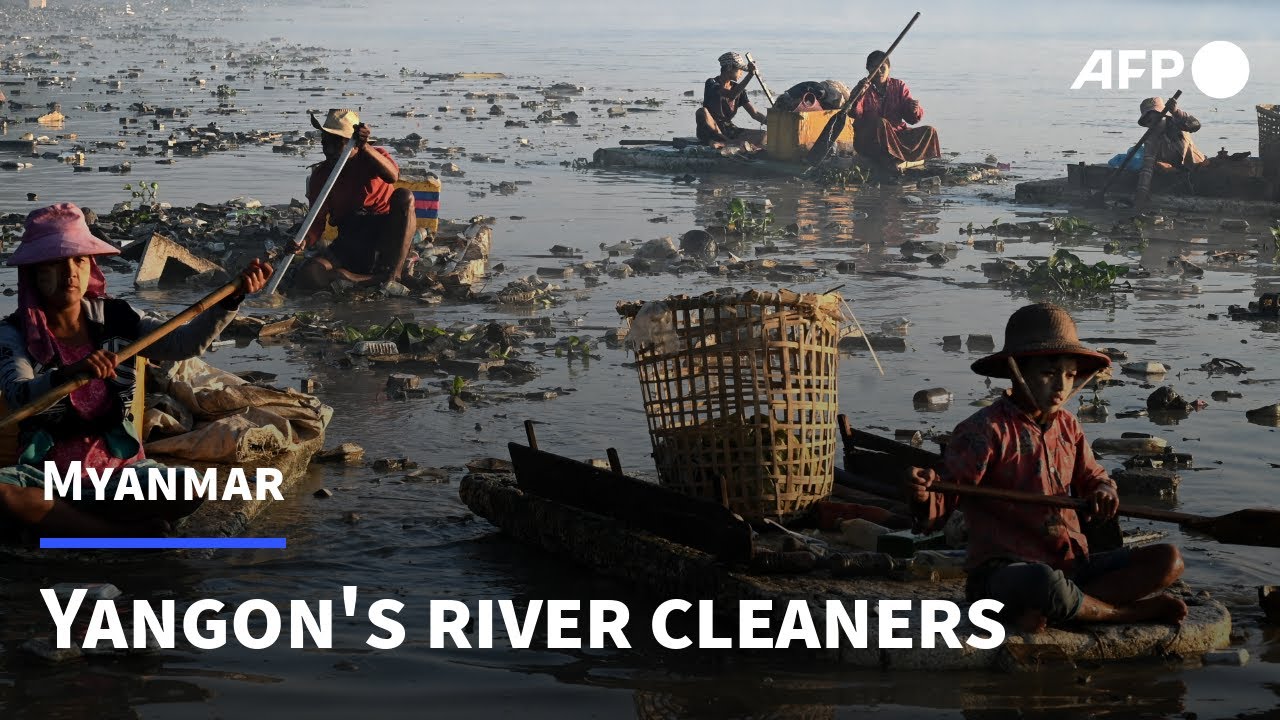 Cleaning Myanmar's waters with Yangon's 'river cleaners' | AFP - YouTube