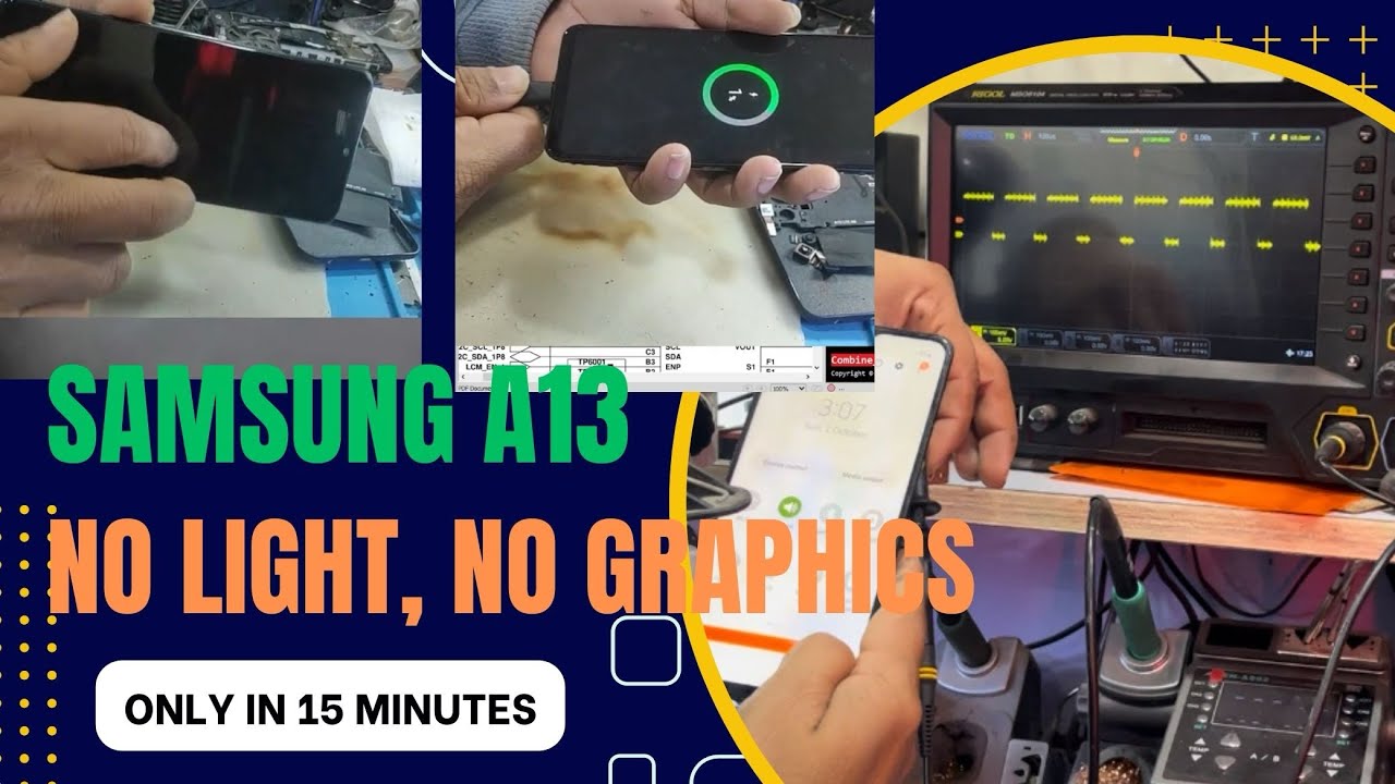 Samsung A13 No light, No Graphics fix easy ways#repair #mobile #a13 ...