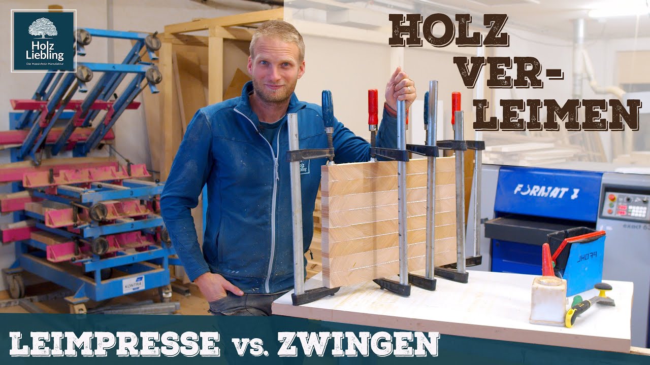 Holz verleimen mit Zwingen oder Leimpresse - Was geht schneller? | Holz ...