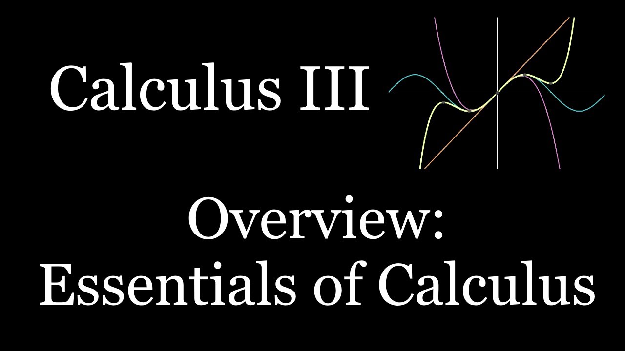 Calculus III - 00 - Overview of Calc 1 and 2 - YouTube